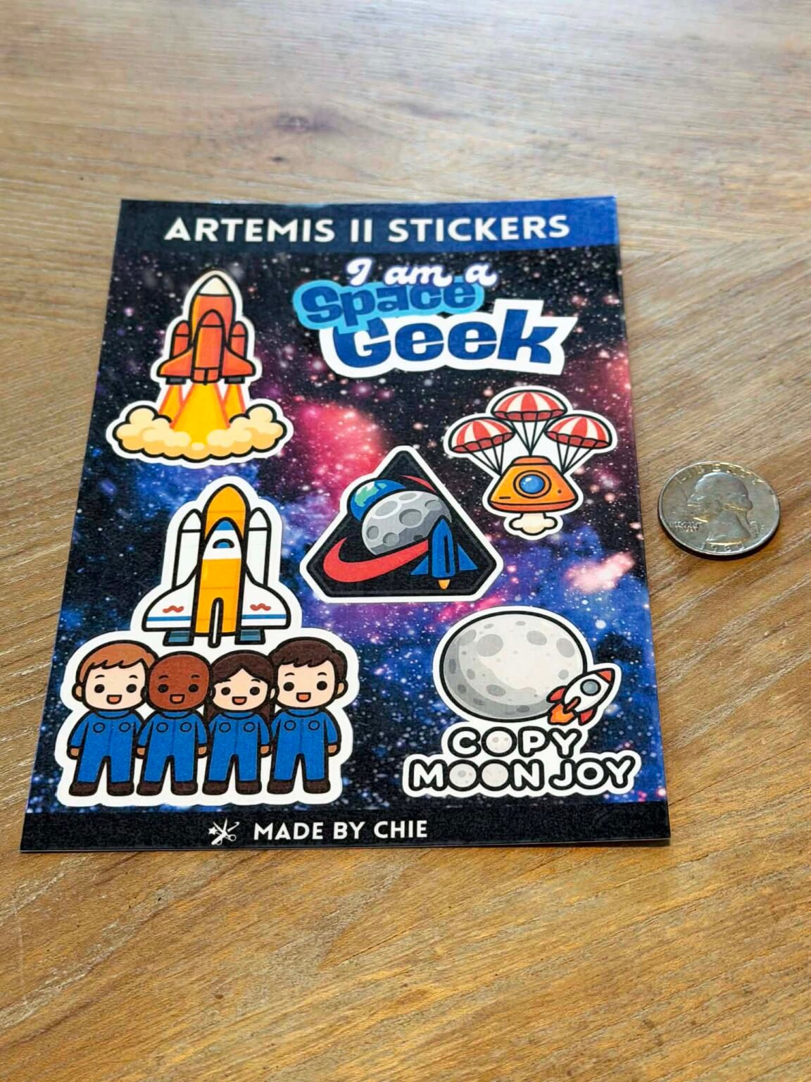 The Artemis II "Moon Bound" Sticker Collection (Set of 4 Sheets) - Made ...