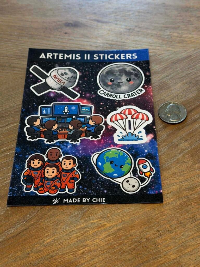 The Artemis II "Moon Bound" Sticker Collection (Set of 4 Sheets) - Made ...
